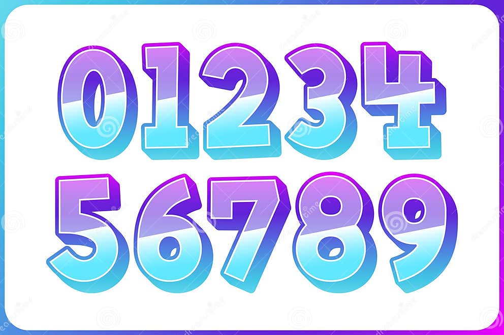 Versatile Collection of Power Numbers for Various Uses Stock ...