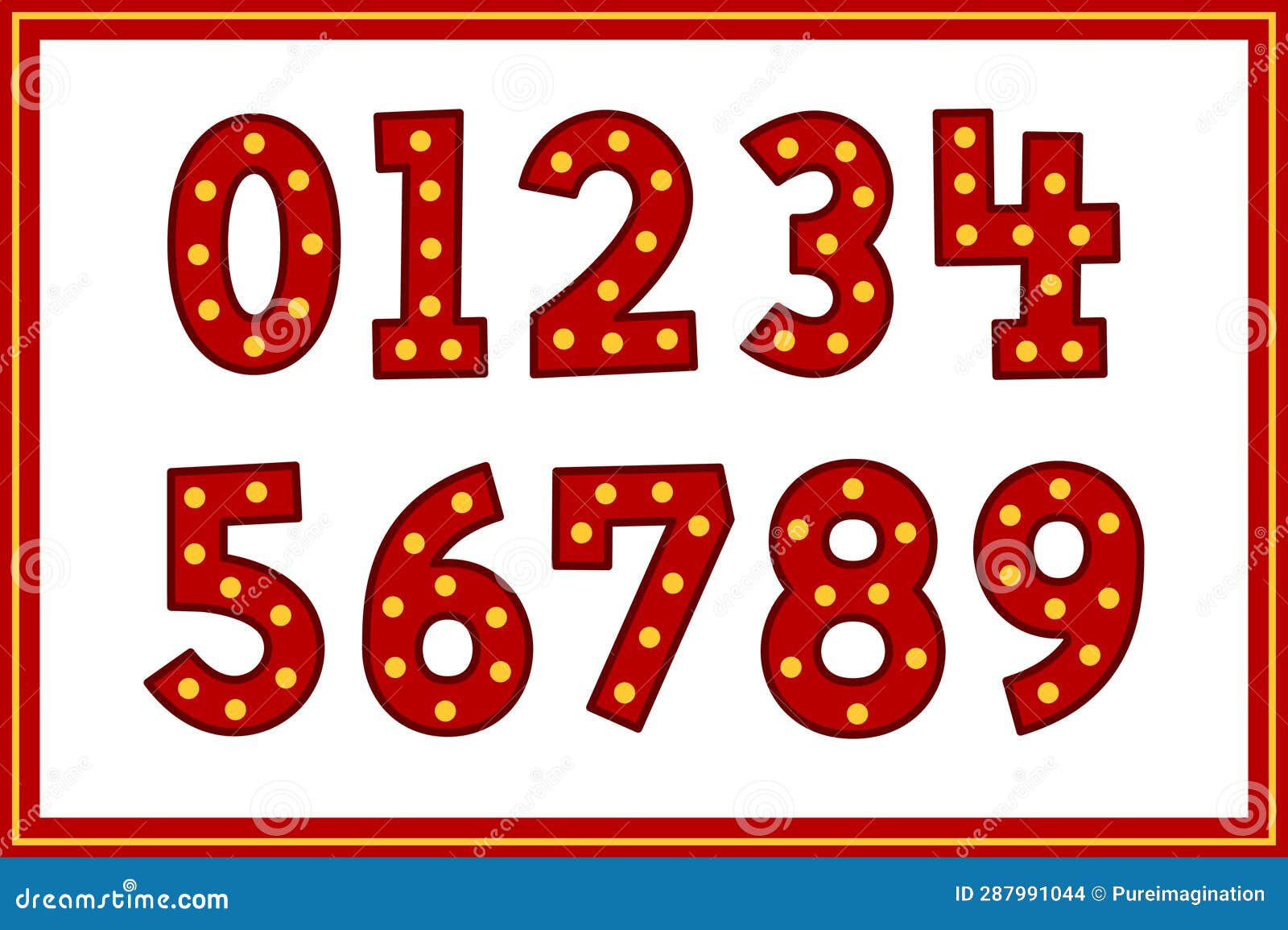Versatile Collection of Retro Show Numbers for Various Uses Stock ...