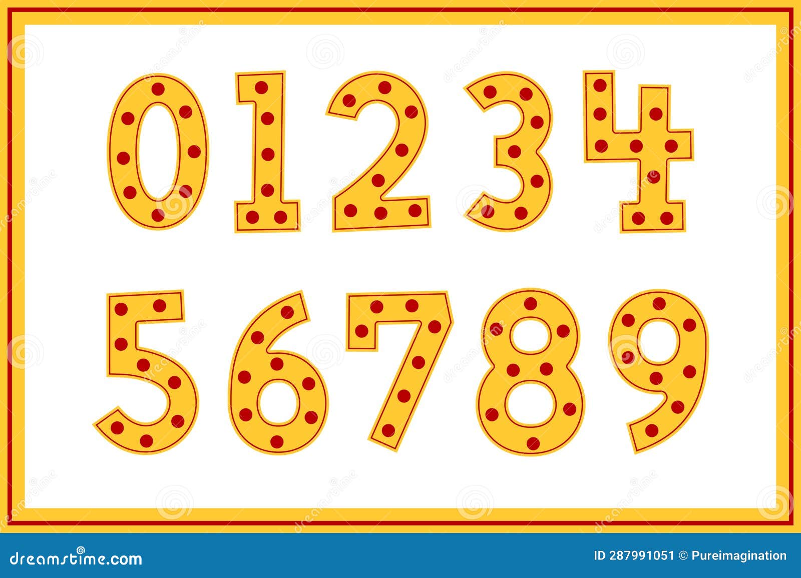 Versatile Collection of Retro Show Numbers for Various Uses Stock ...