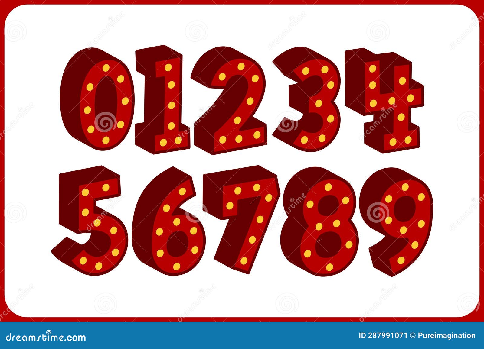 Versatile Collection of Retro Show Numbers for Various Uses Stock ...