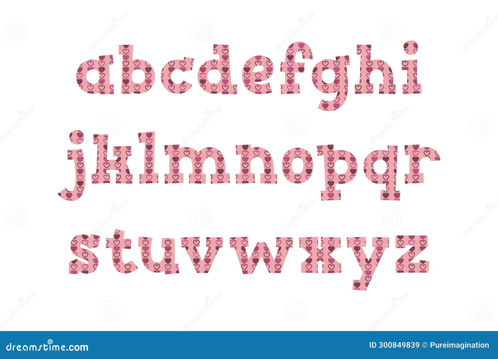 Versatile Collection of Romance Alphabet Letters for Various Uses Stock ...