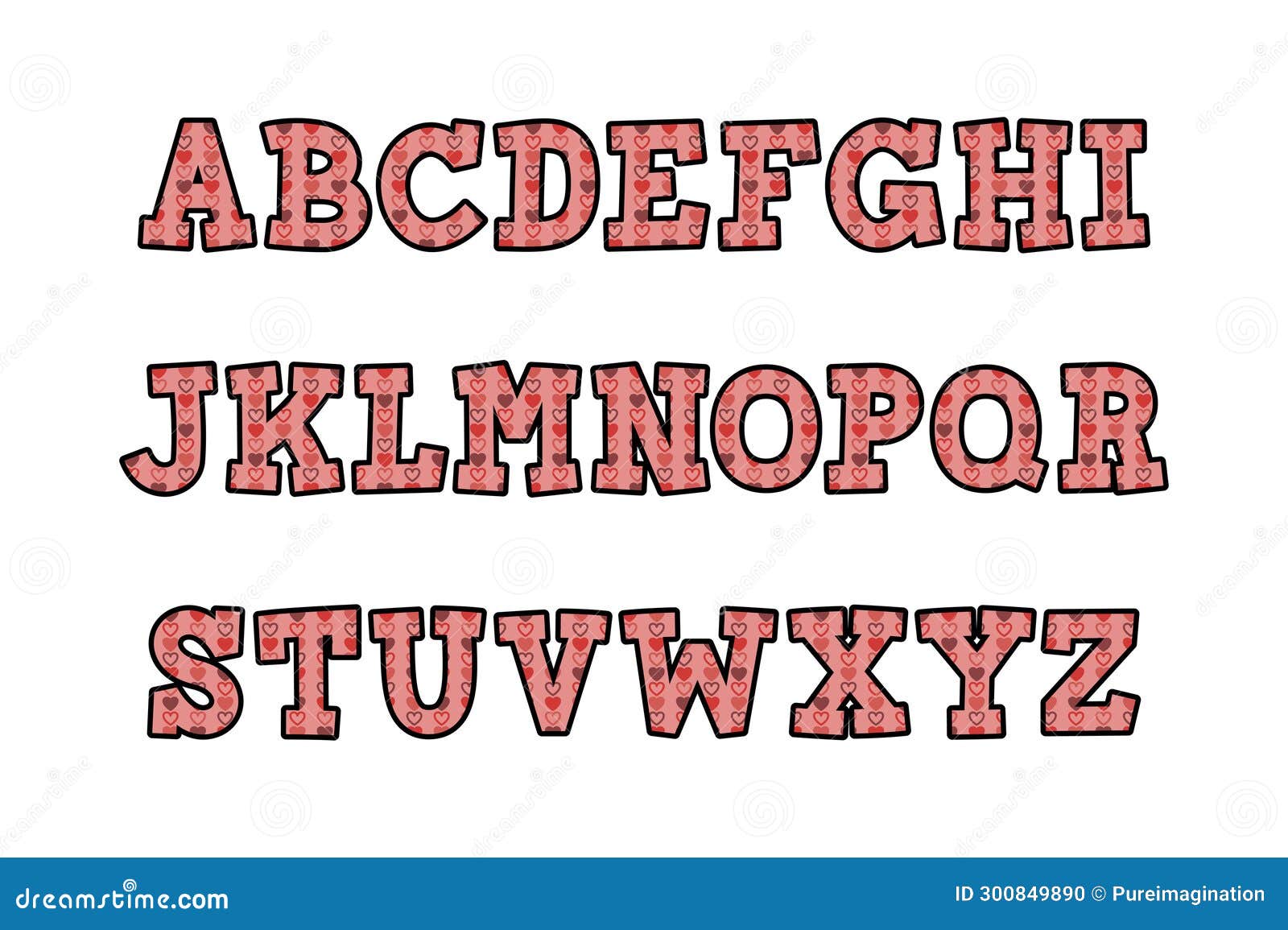 Versatile Collection of Romance Alphabet Letters for Various Uses Stock ...