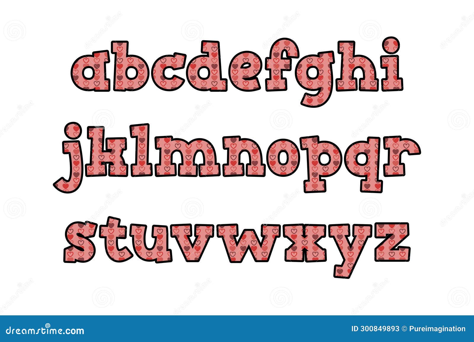 Versatile Collection of Romance Alphabet Letters for Various Uses Stock ...