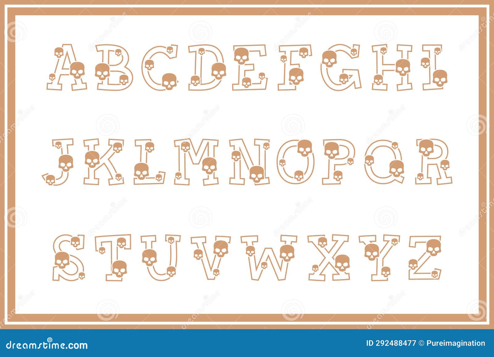 Versatile Collection of Skull Alphabet Letters for Various Uses Stock ...