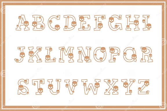 Versatile Collection of Skull Alphabet Letters for Various Uses Stock ...