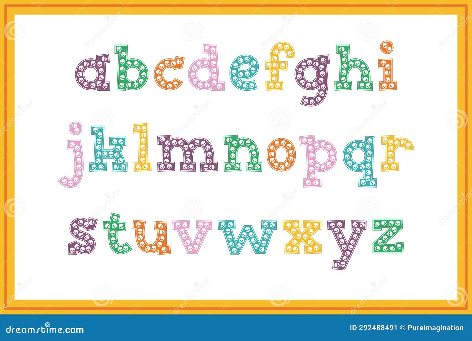 Versatile Collection of Skull Alphabet Letters for Various Uses Stock ...
