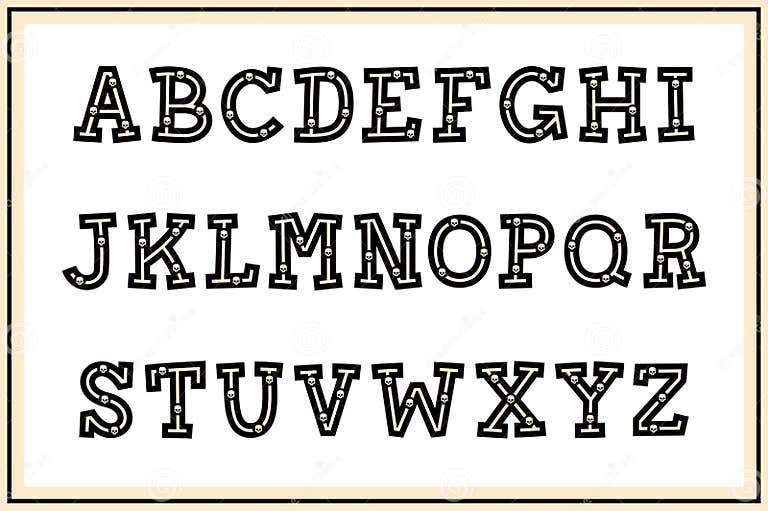 Versatile Collection of Skull Alphabet Letters for Various Uses Stock ...