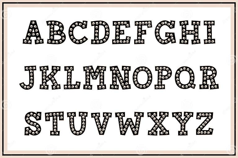 Versatile Collection of Skull Alphabet Letters for Various Uses Stock ...