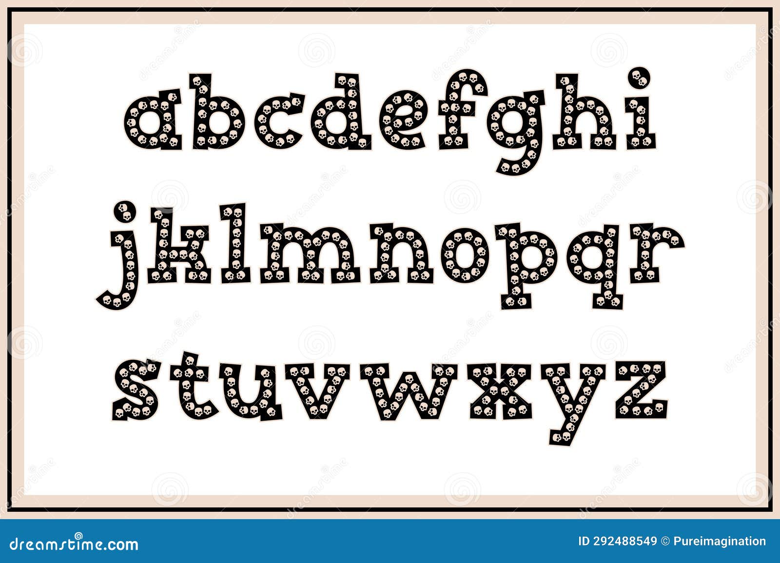 Versatile Collection of Skull Alphabet Letters for Various Uses Stock ...