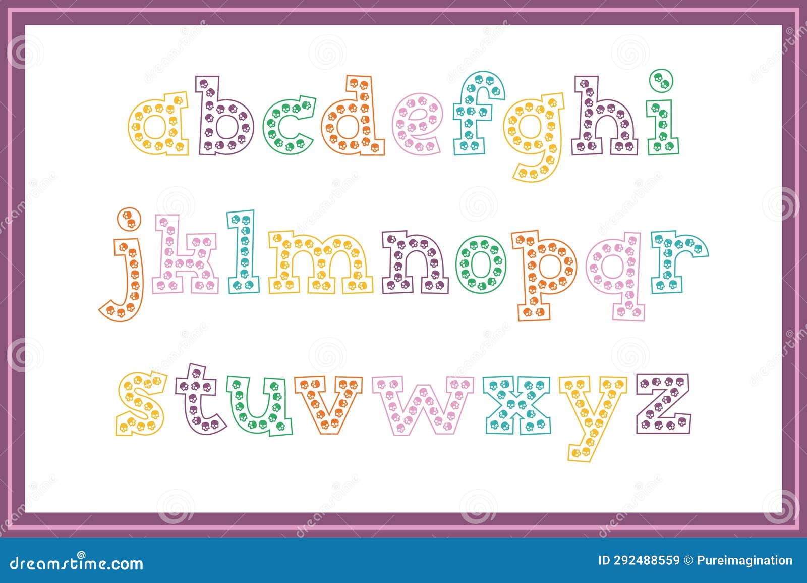 Versatile Collection of Skull Alphabet Letters for Various Uses Stock ...