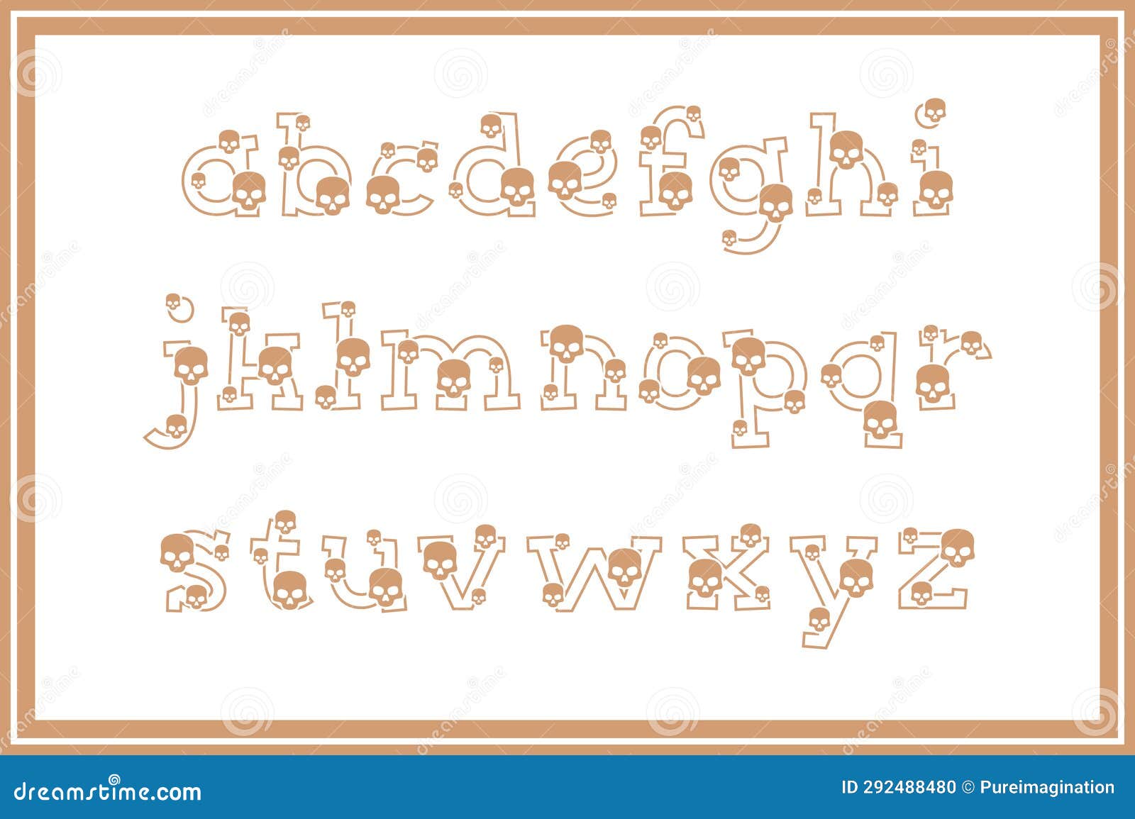 Versatile Collection of Skull Alphabet Letters for Various Uses Stock ...