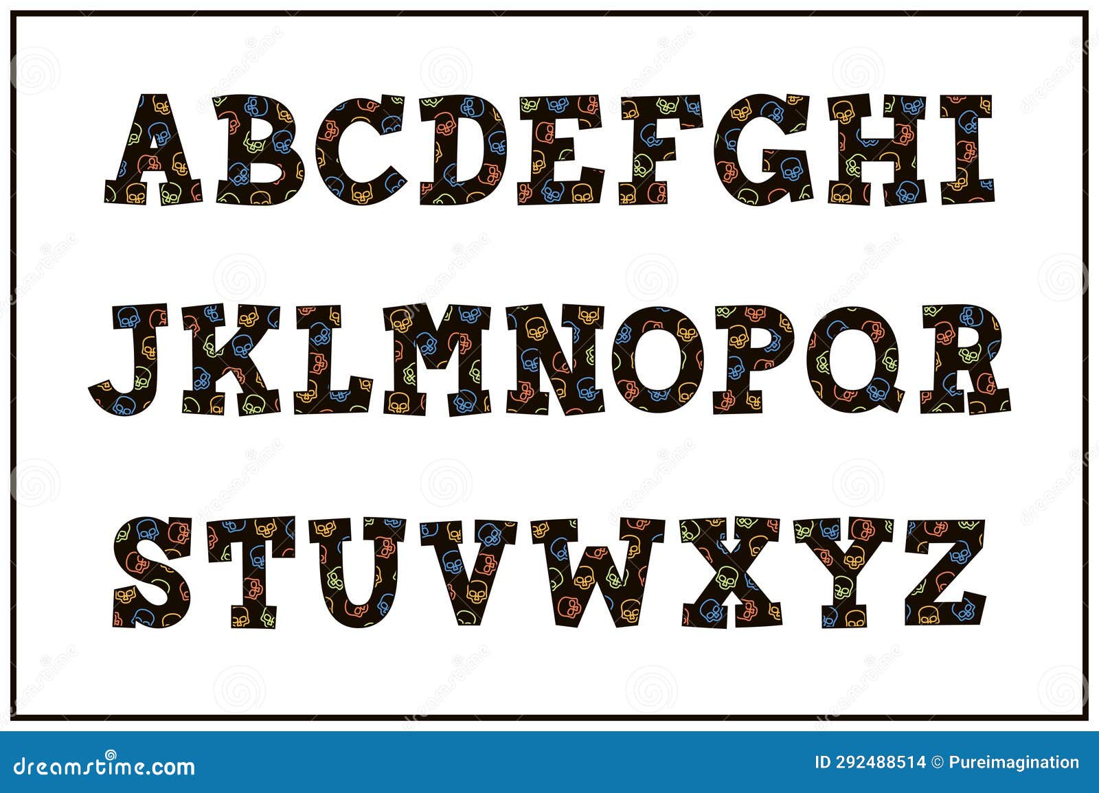 Versatile Collection of Skull Alphabet Letters for Various Uses Stock ...