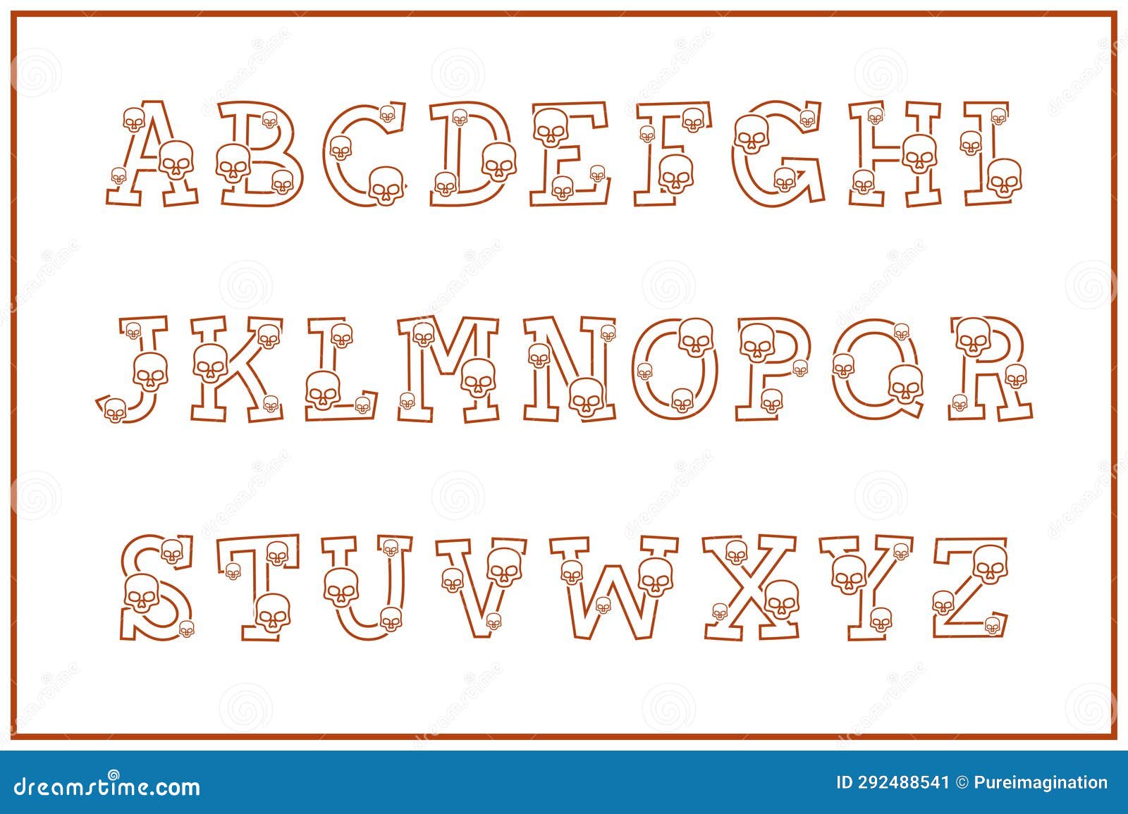 Versatile Collection of Skull Alphabet Letters for Various Uses Stock ...