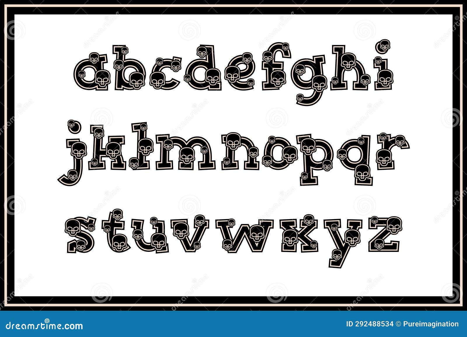 Versatile Collection of Skull Alphabet Letters for Various Uses Stock ...