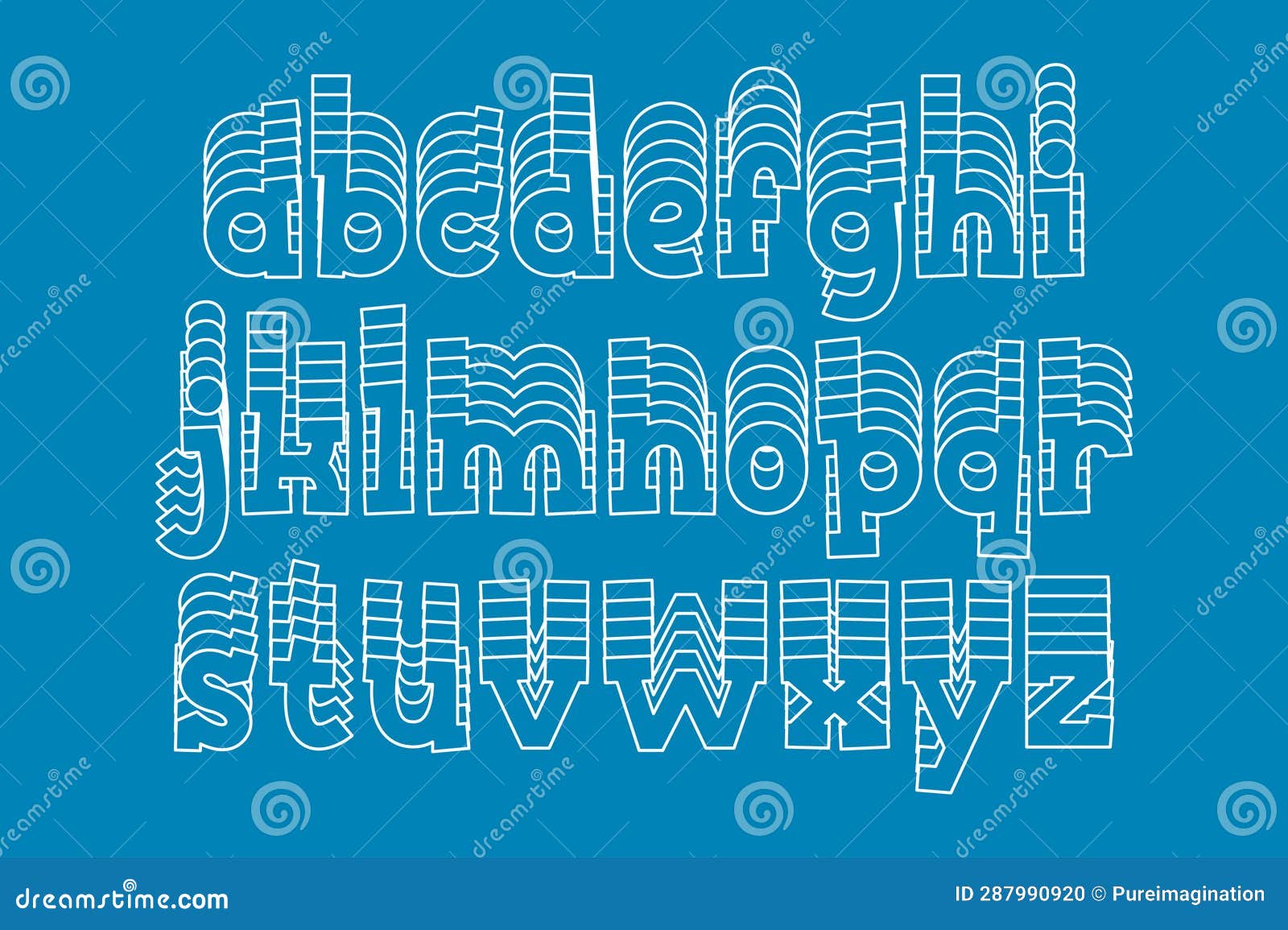 Versatile Collection of Stacked Alphabet Letters for Various Uses Stock ...