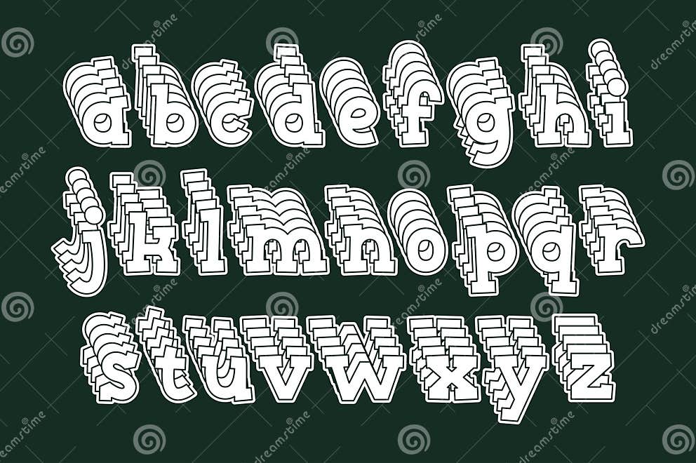 Versatile Collection of Stacked Alphabet Letters for Various Uses Stock ...