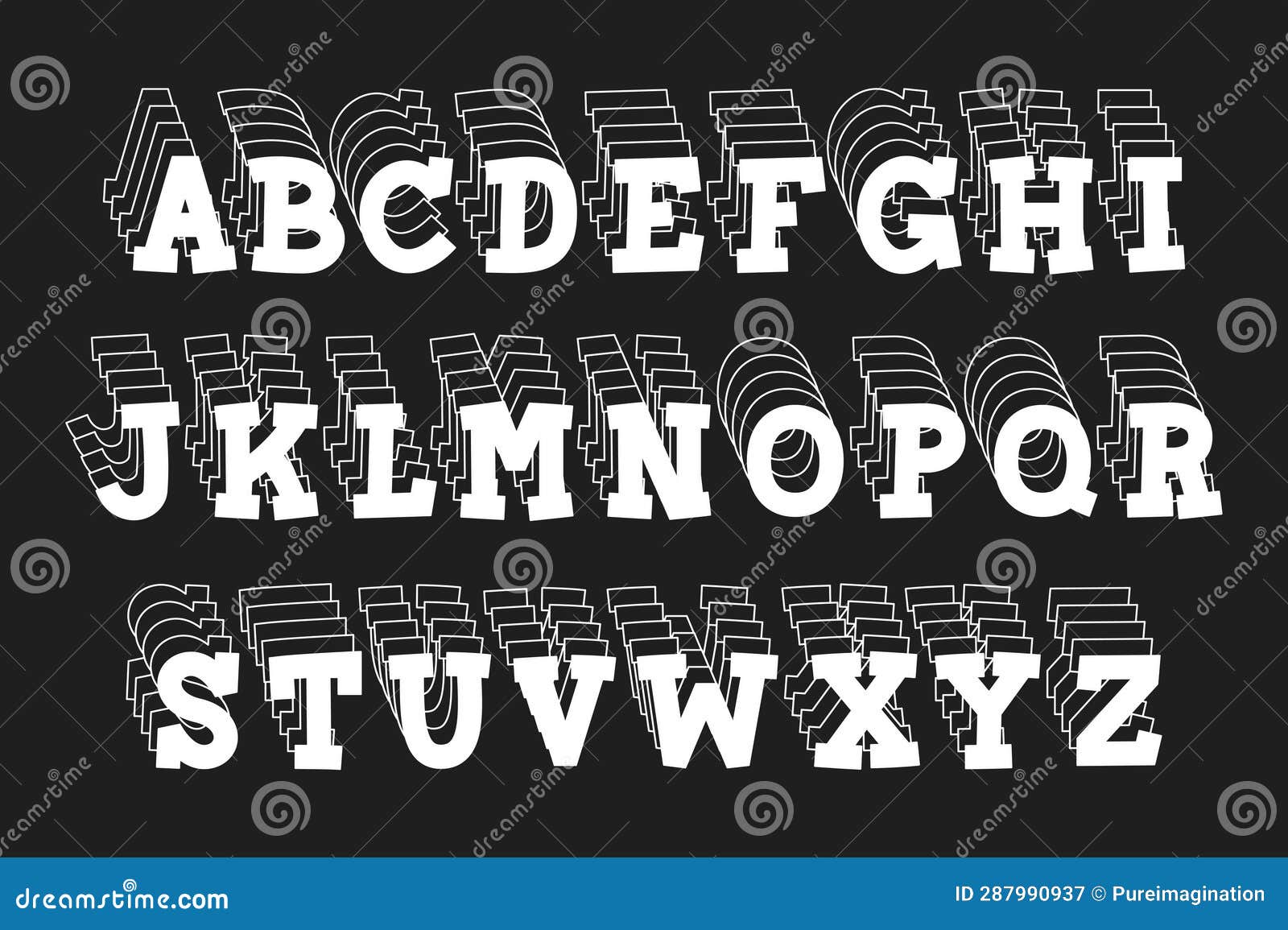 Versatile Collection of Stacked Alphabet Letters for Various Uses Stock ...