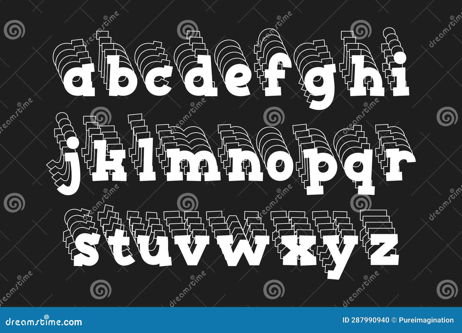 Versatile Collection of Stacked Alphabet Letters for Various Uses Stock ...