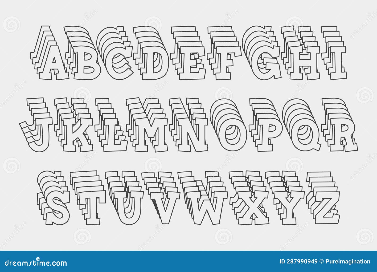 Versatile Collection of Stacked Alphabet Letters for Various Uses Stock ...