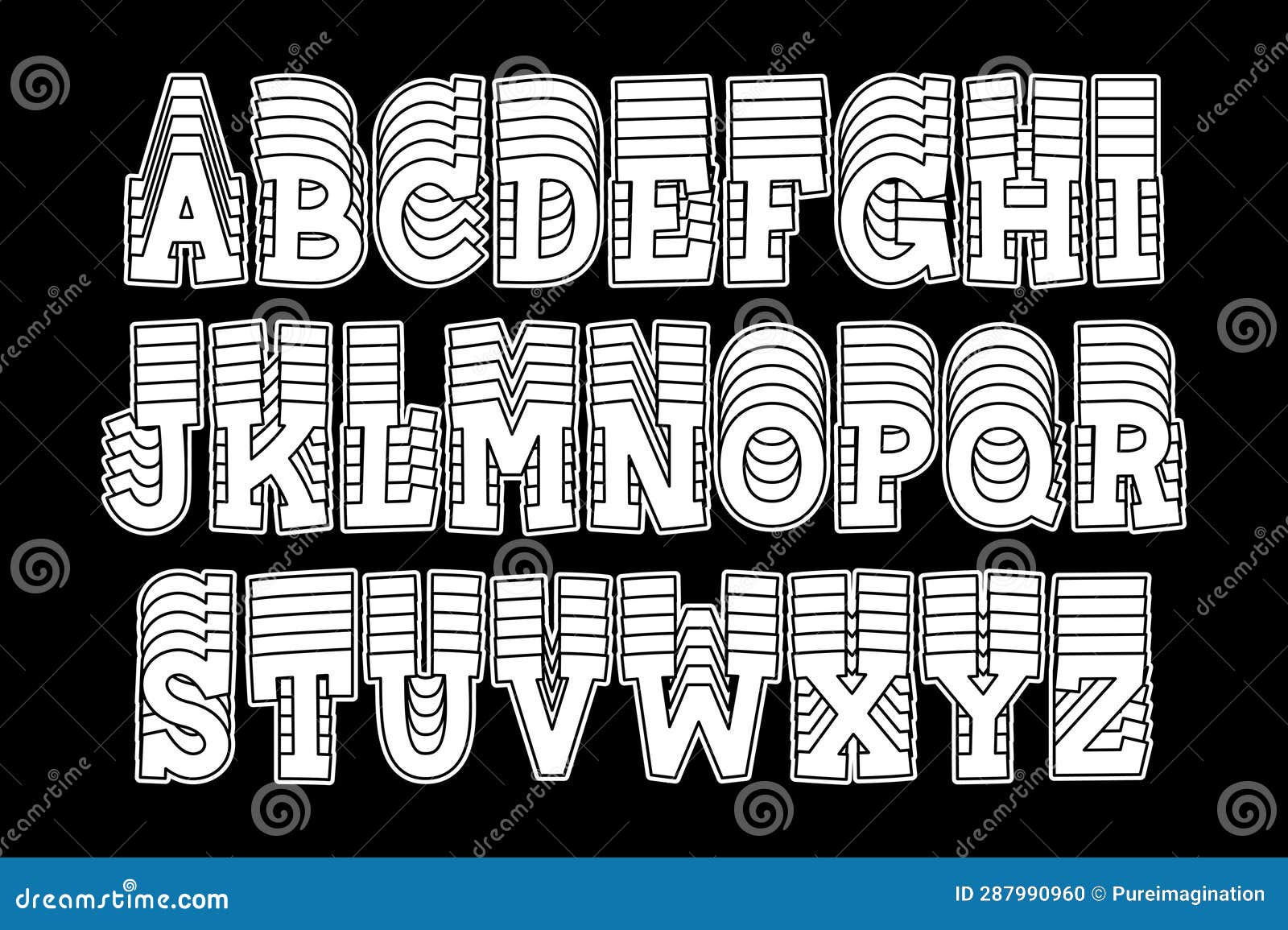 Versatile Collection of Stacked Alphabet Letters for Various Uses Stock ...