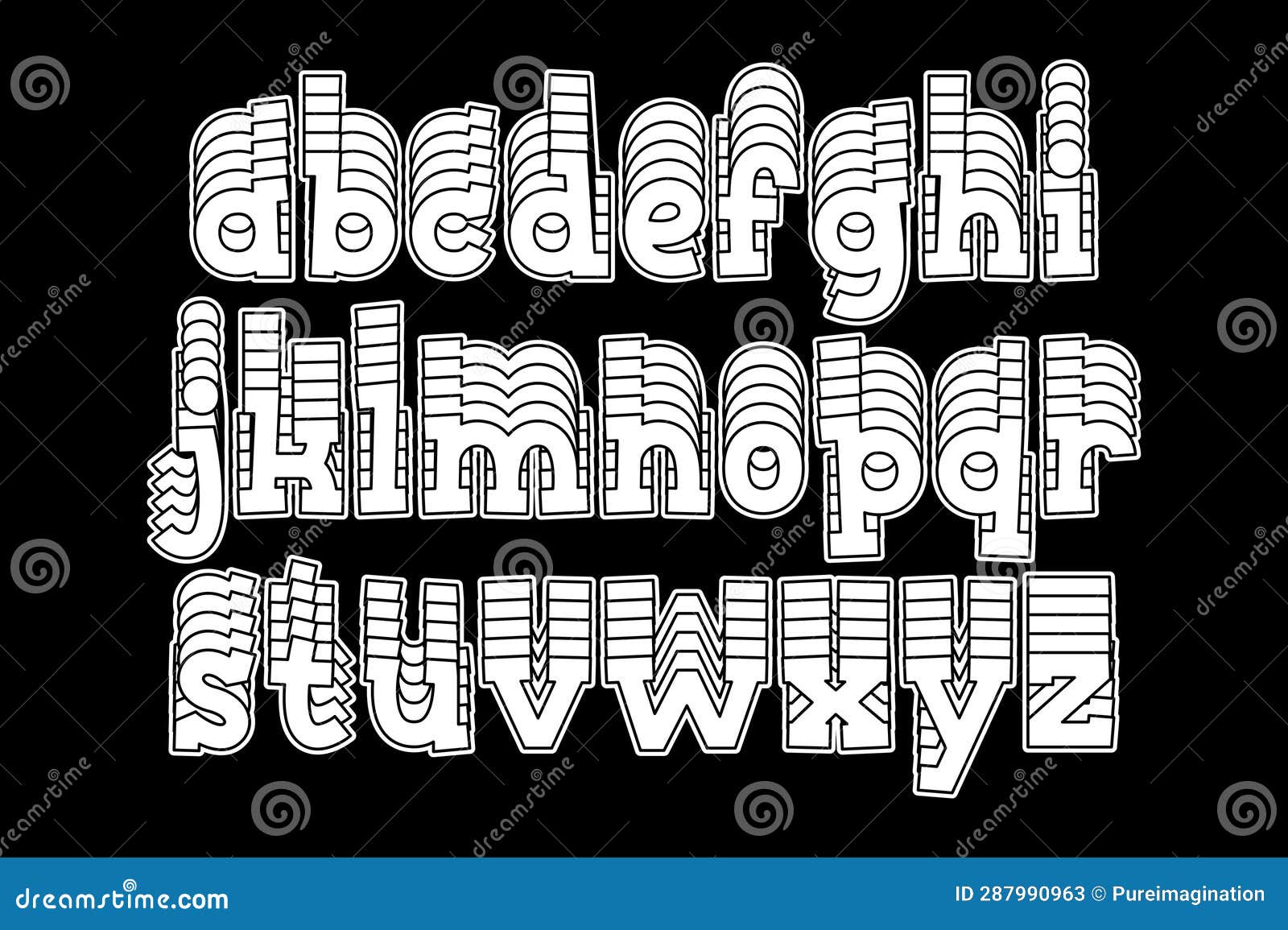 Versatile Collection of Stacked Alphabet Letters for Various Uses Stock ...