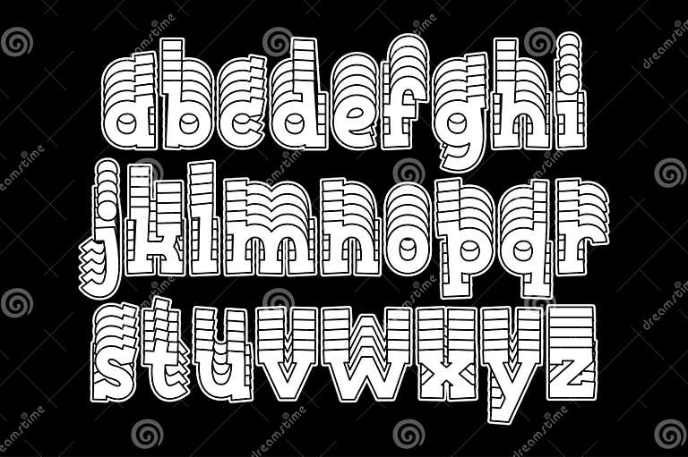 Versatile Collection of Stacked Alphabet Letters for Various Uses Stock ...