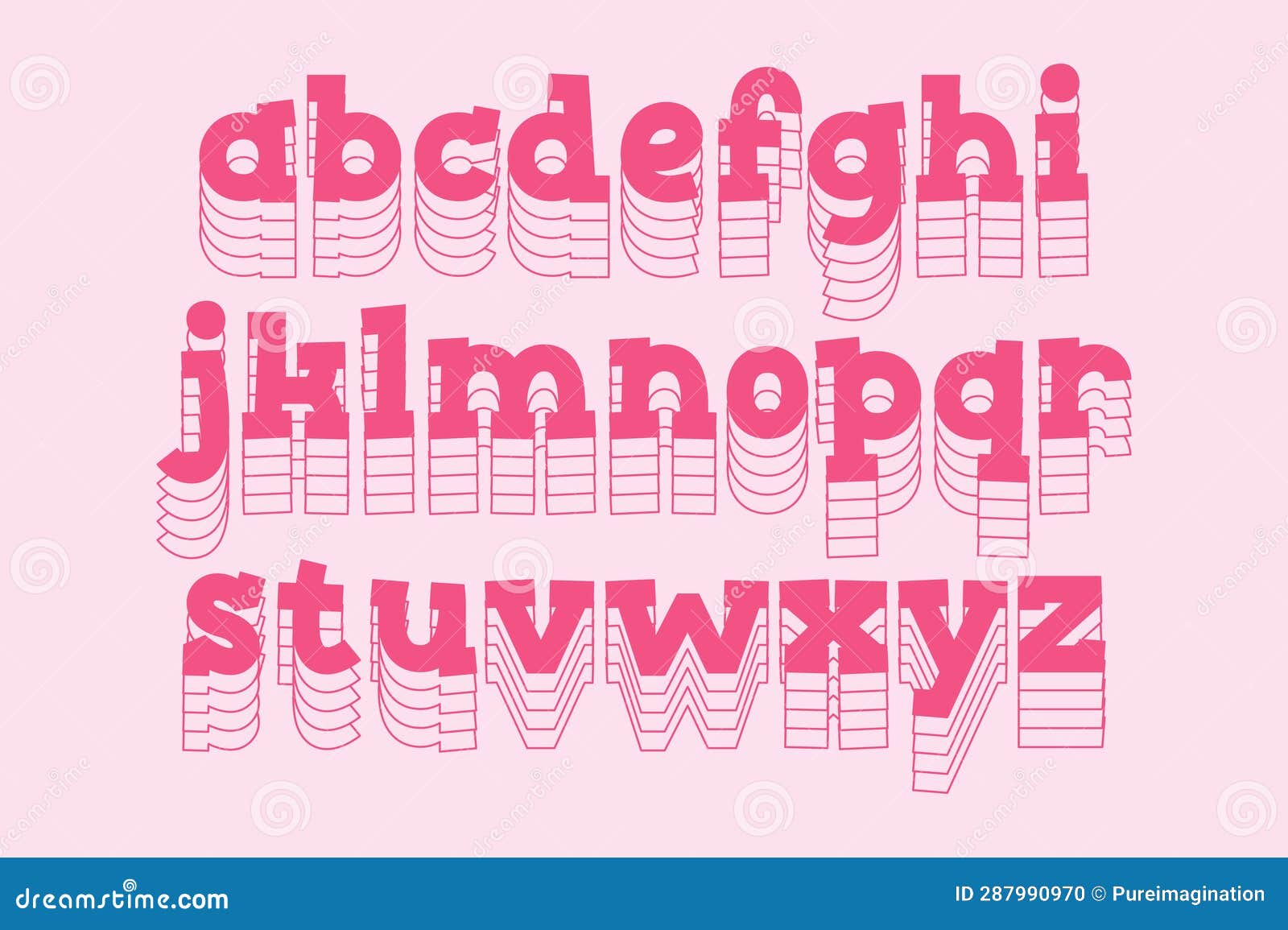 Versatile Collection of Stacked Alphabet Letters for Various Uses Stock ...