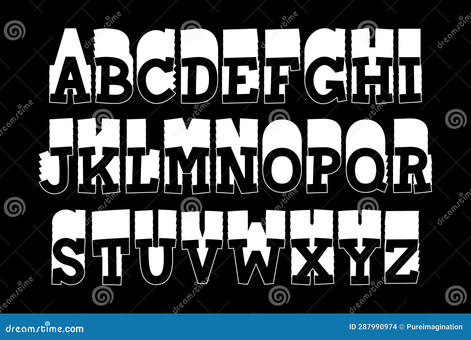 Versatile Collection of Stacked Alphabet Letters for Various Uses Stock ...