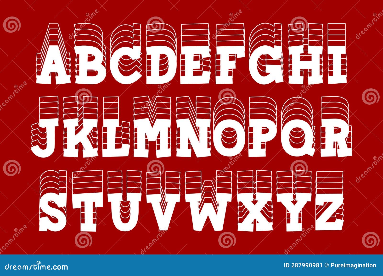 Versatile Collection of Stacked Alphabet Letters for Various Uses Stock ...