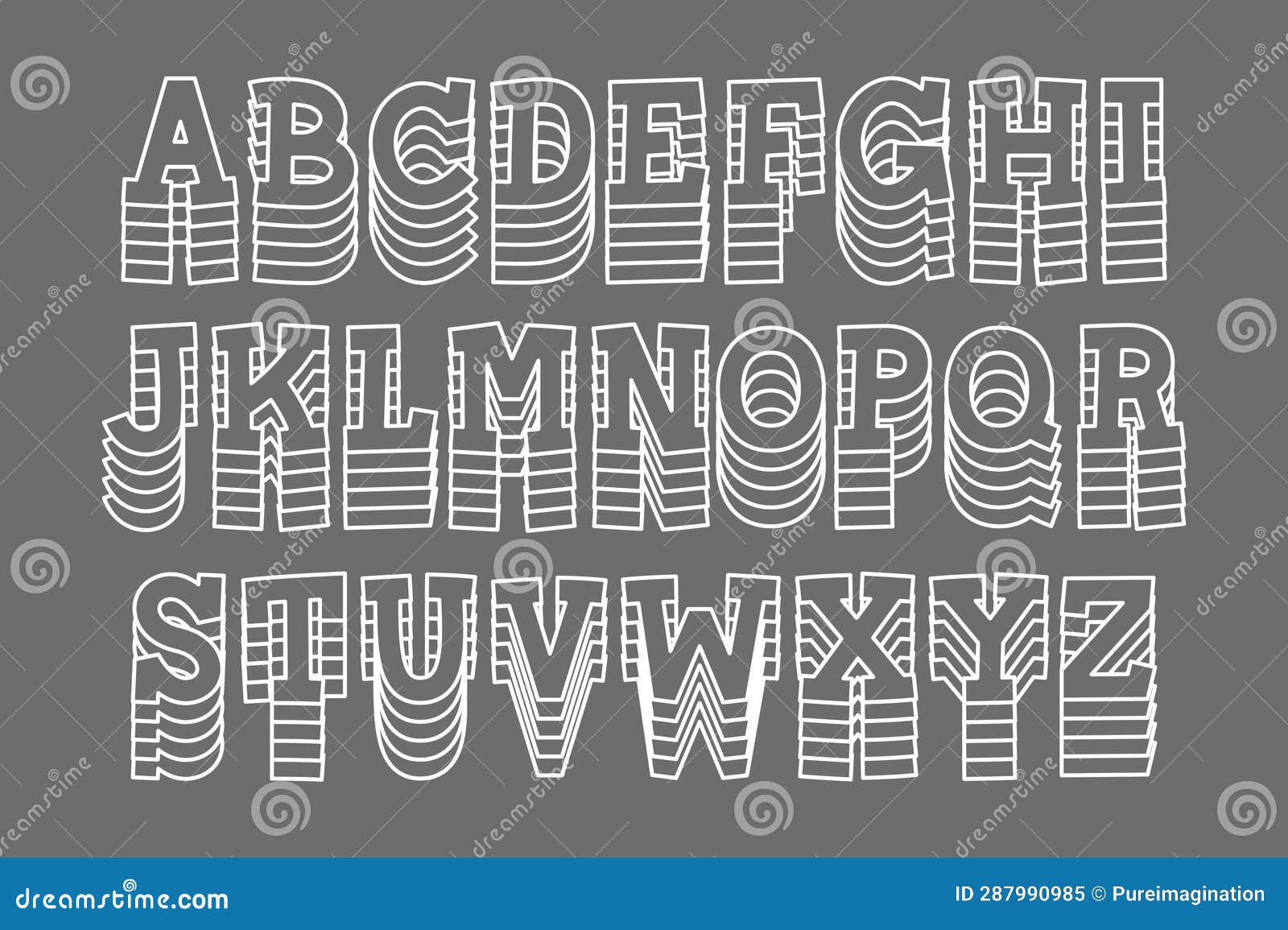 Versatile Collection of Stacked Alphabet Letters for Various Uses Stock ...