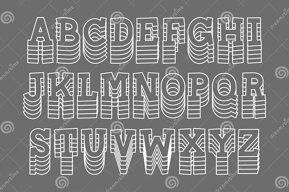Versatile Collection of Stacked Alphabet Letters for Various Uses Stock ...