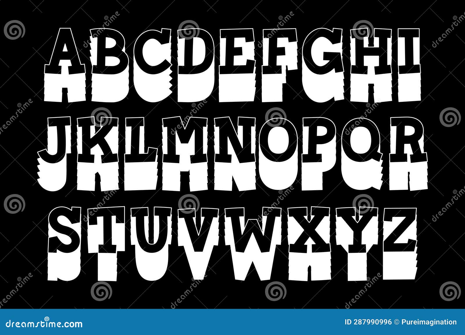 Versatile Collection of Stacked Alphabet Letters for Various Uses Stock ...