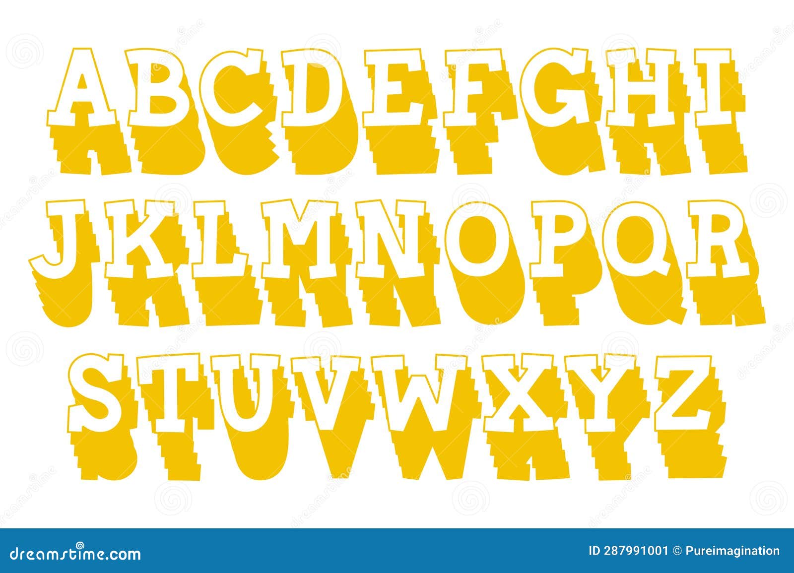 Versatile Collection of Stacked Alphabet Letters for Various Uses Stock ...