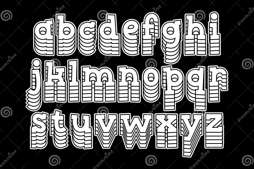 Versatile Collection of Stacked Alphabet Letters for Various Uses Stock ...