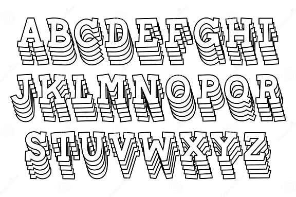 Versatile Collection of Stacked Alphabet Letters for Various Uses Stock ...