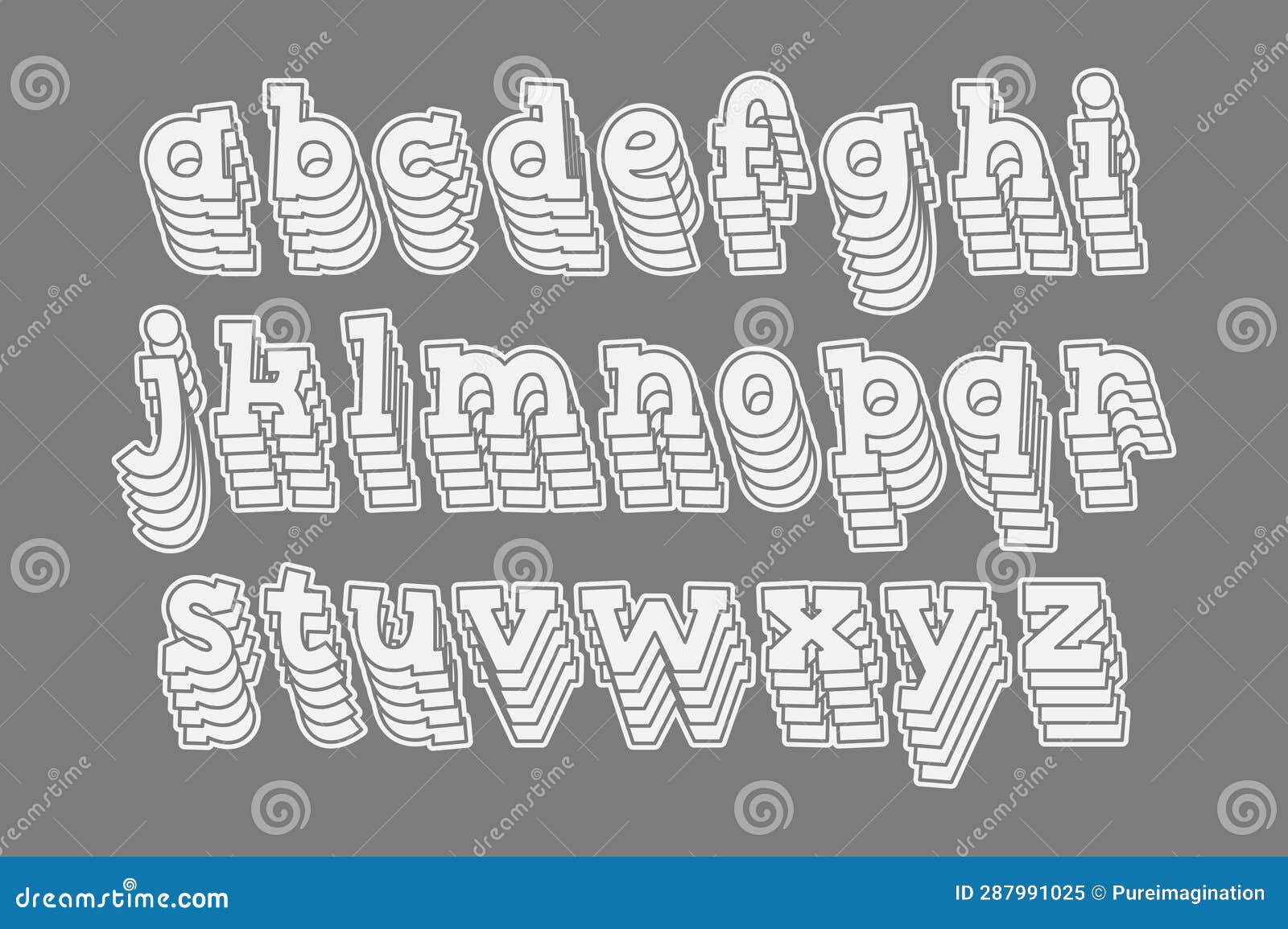 Versatile Collection of Stacked Alphabet Letters for Various Uses Stock ...
