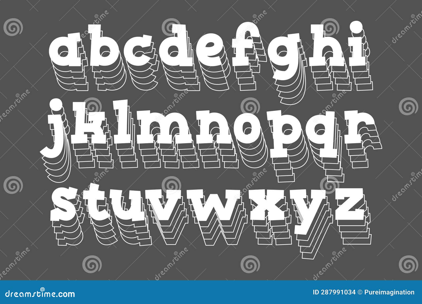 Versatile Collection of Stacked Alphabet Letters for Various Uses Stock ...