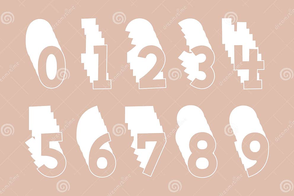 Versatile Collection of Stacked Numbers for Various Uses Stock ...