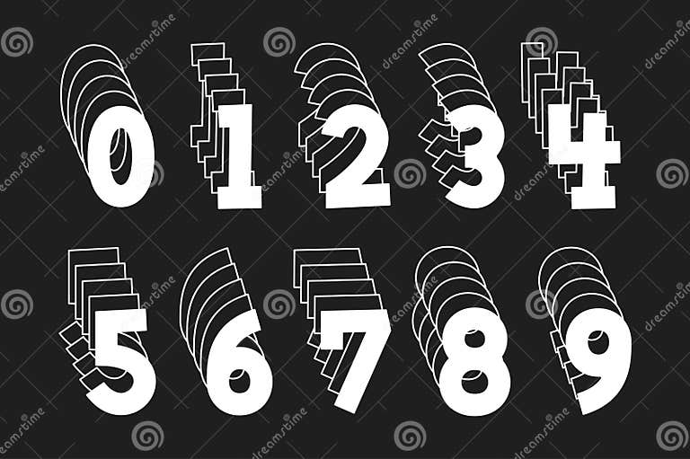 Versatile Collection of Stacked Numbers for Various Uses Stock ...