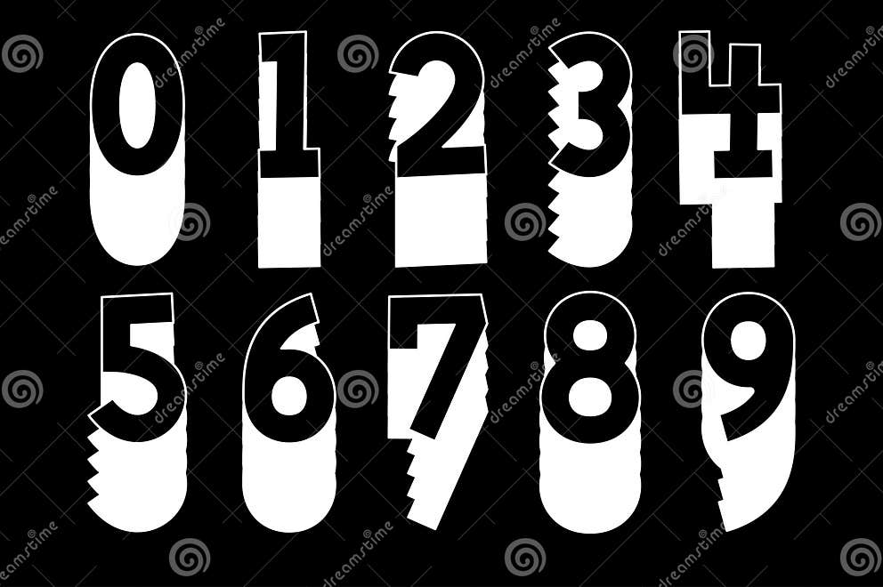 Versatile Collection of Stacked Numbers for Various Uses Stock ...