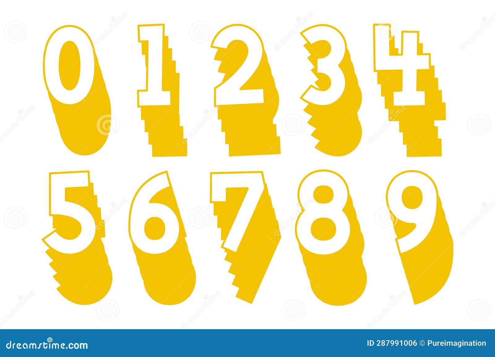 Versatile Collection of Stacked Numbers for Various Uses Stock ...