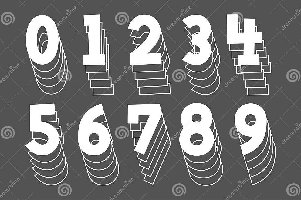 Versatile Collection of Stacked Numbers for Various Uses Stock ...