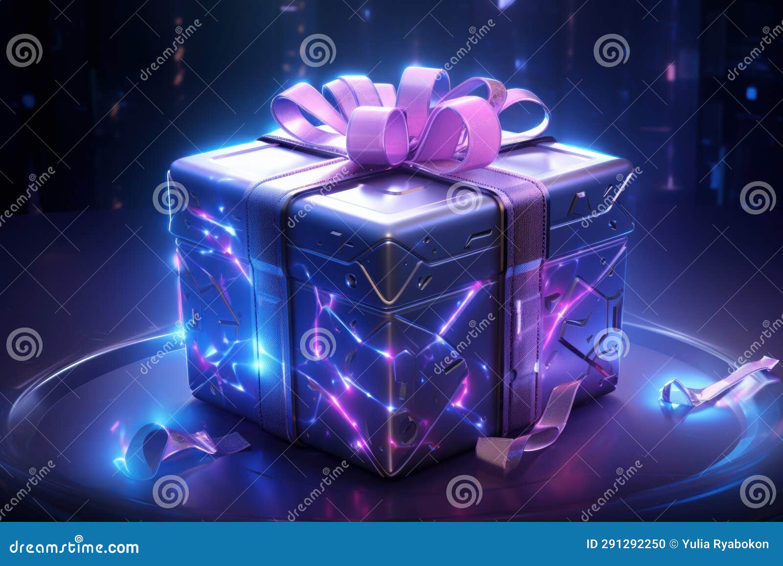Versatile Cyber Gift Box. Generate Ai Stock Illustration - Illustration ...