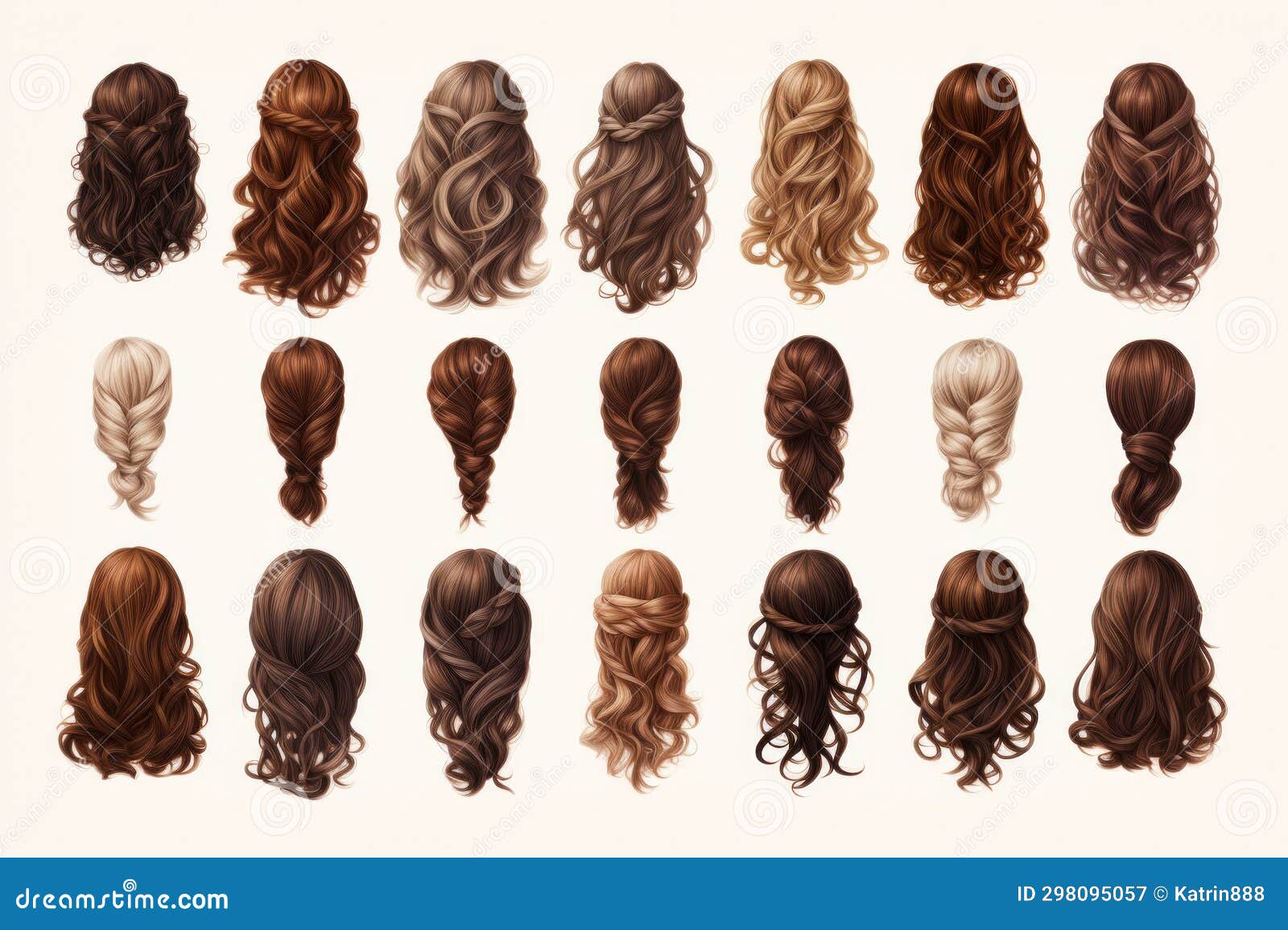Hair Types Chart Set Of Strands Growth Patterns Vector Illustration ... Hair Types Chart Set Of Strands Growth Patterns Vector Illustration ...