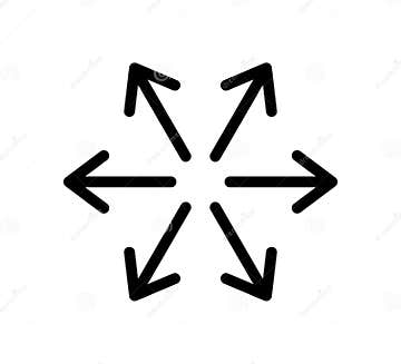 Versatile Icon. Multifunction Sign. Arrows Pointing in Different ...