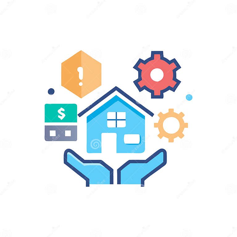 Versatile Icon for Property Management Stock Illustration ...
