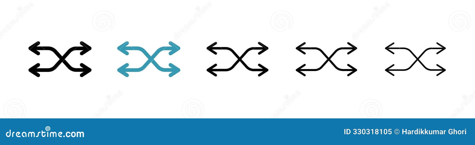 Versatile Icon. Multifunction Sign. Arrows Pointing In Different ...