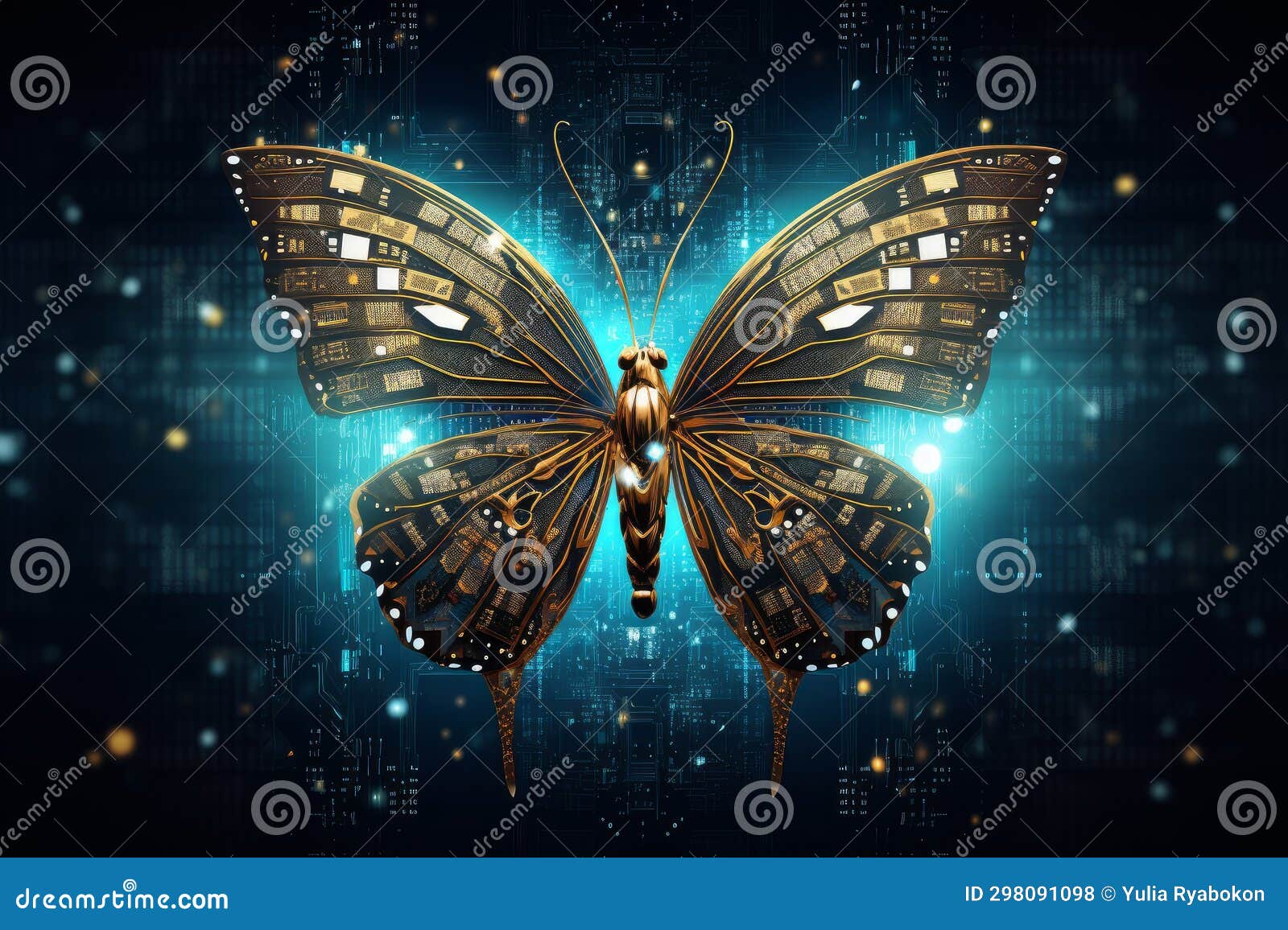 Versatile Information Technology Butterfly. Generate Ai Stock Photo ...