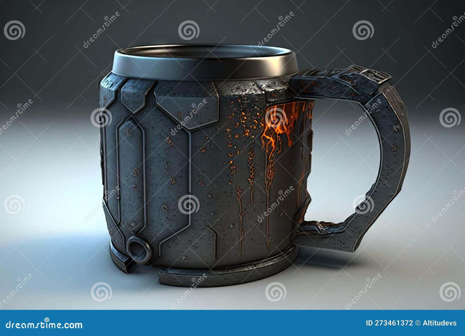 Versatile Iron Mug, Used for Both Hot and Cold Drinks Stock ...