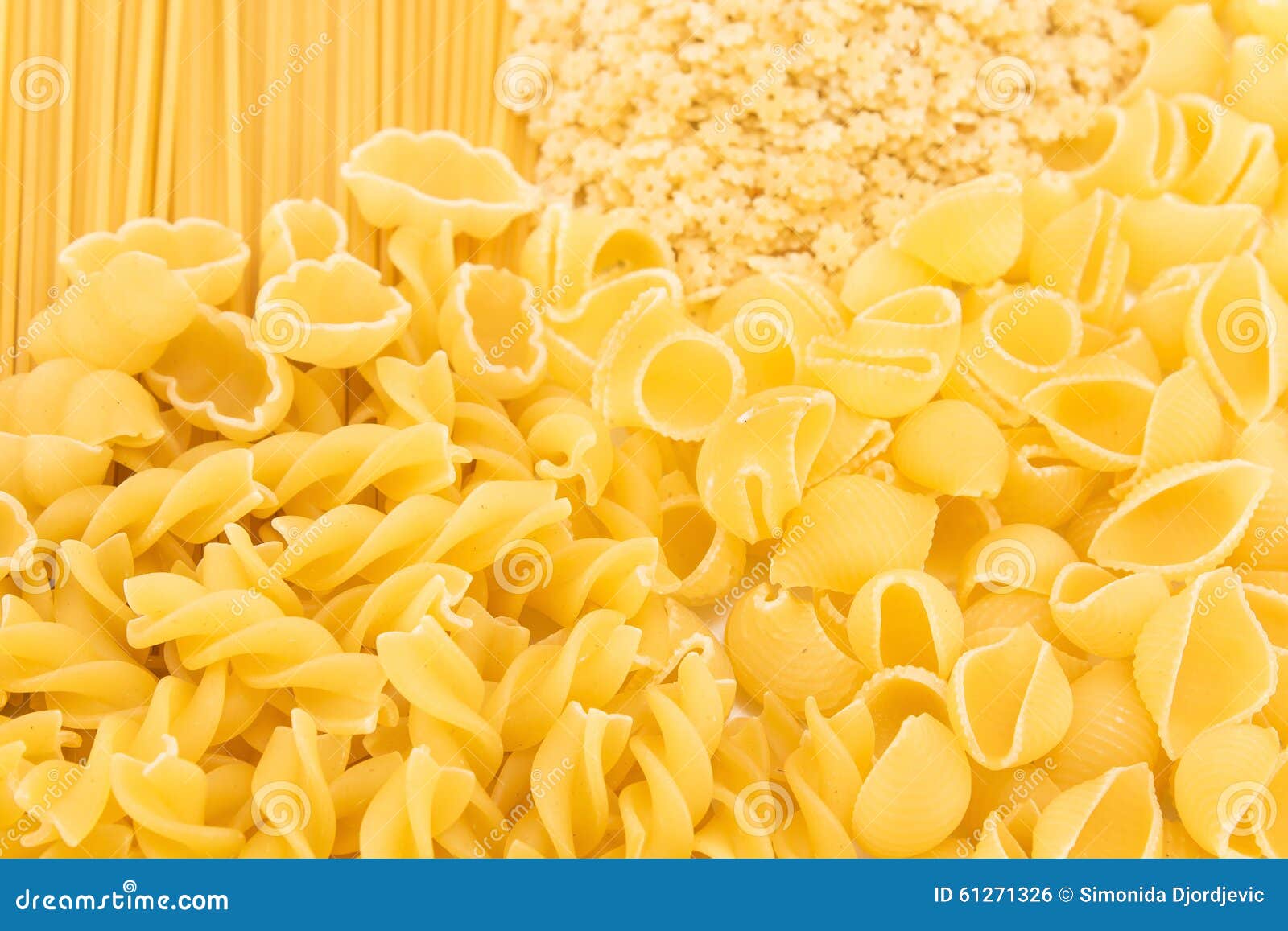 Versatile Italian Pasta a Pile Stock Photo - Image of wheat, italian ...